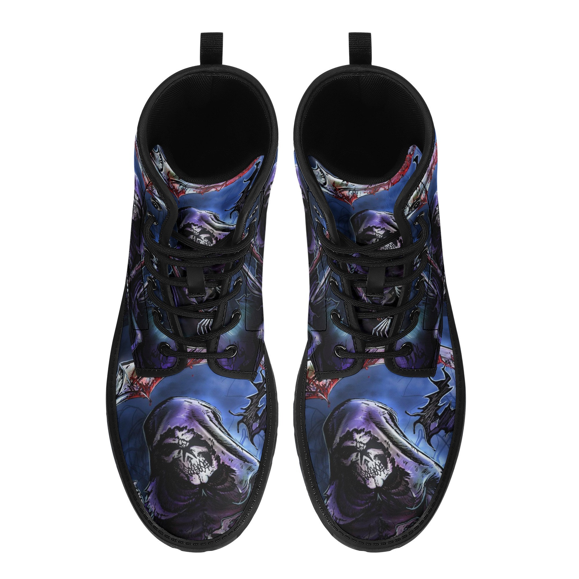 Skull Reaper Boots for Men Women, Gothic Boots for Biker, Skeleton ...