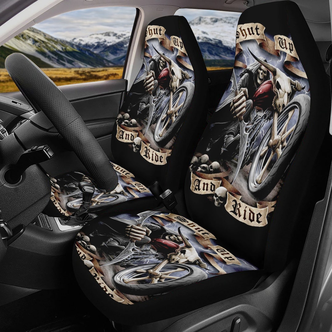 Sugar skull seat covers set store