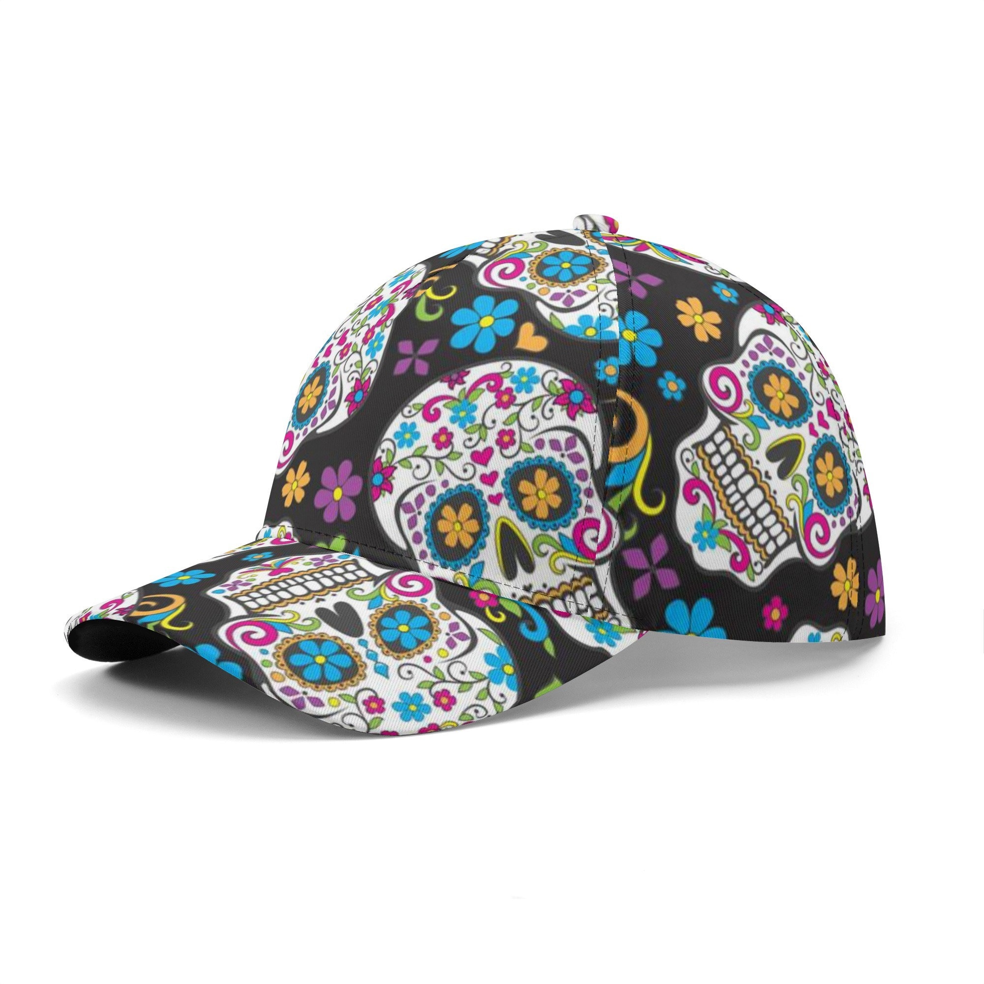 Sugar Skull Cap, Day of the Dead Hat, Candy Skull Baseball Cap, Sugar ...