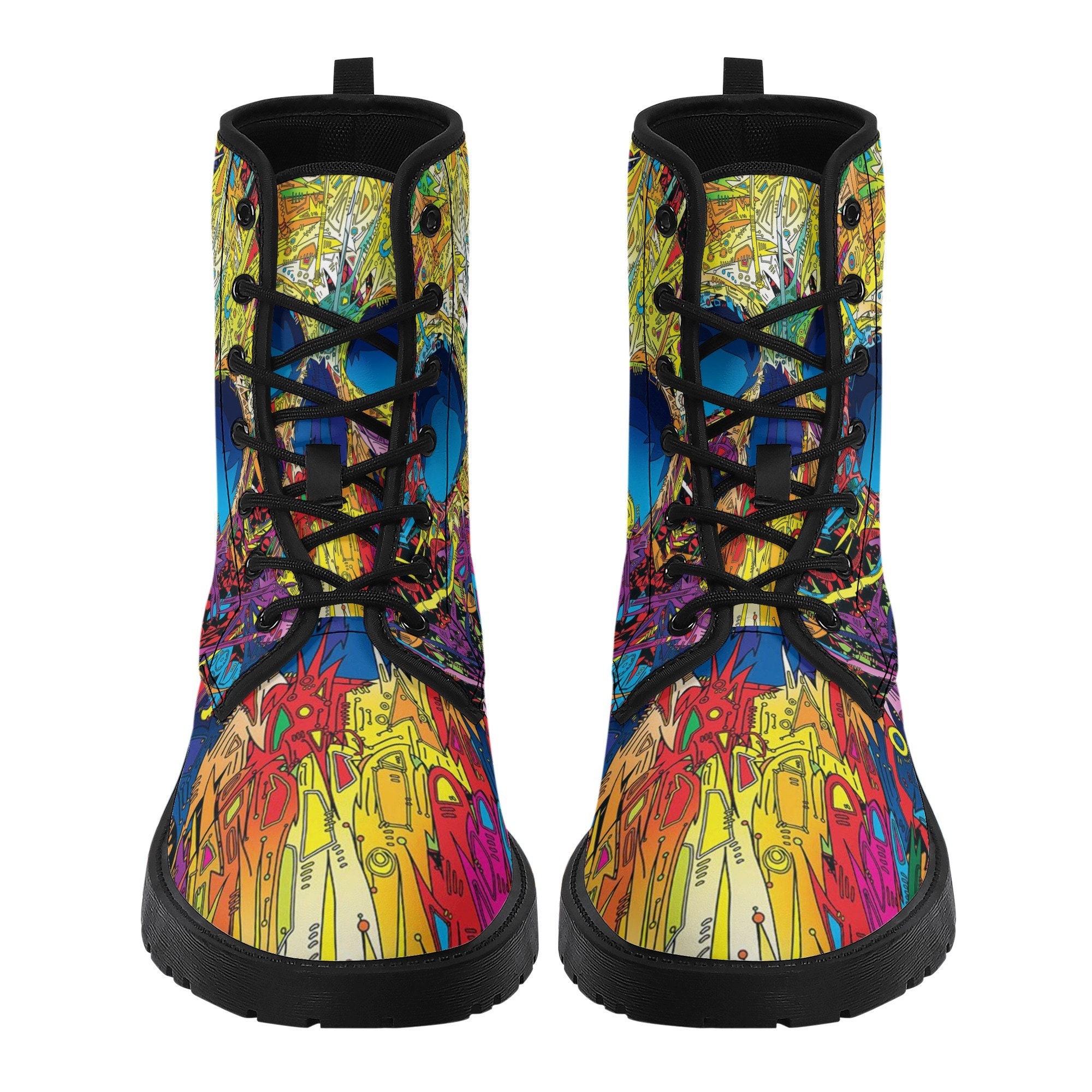 Floral Skull Grim Reaper Boots, Halloween Skeleton Skull Boots, Gothic ...