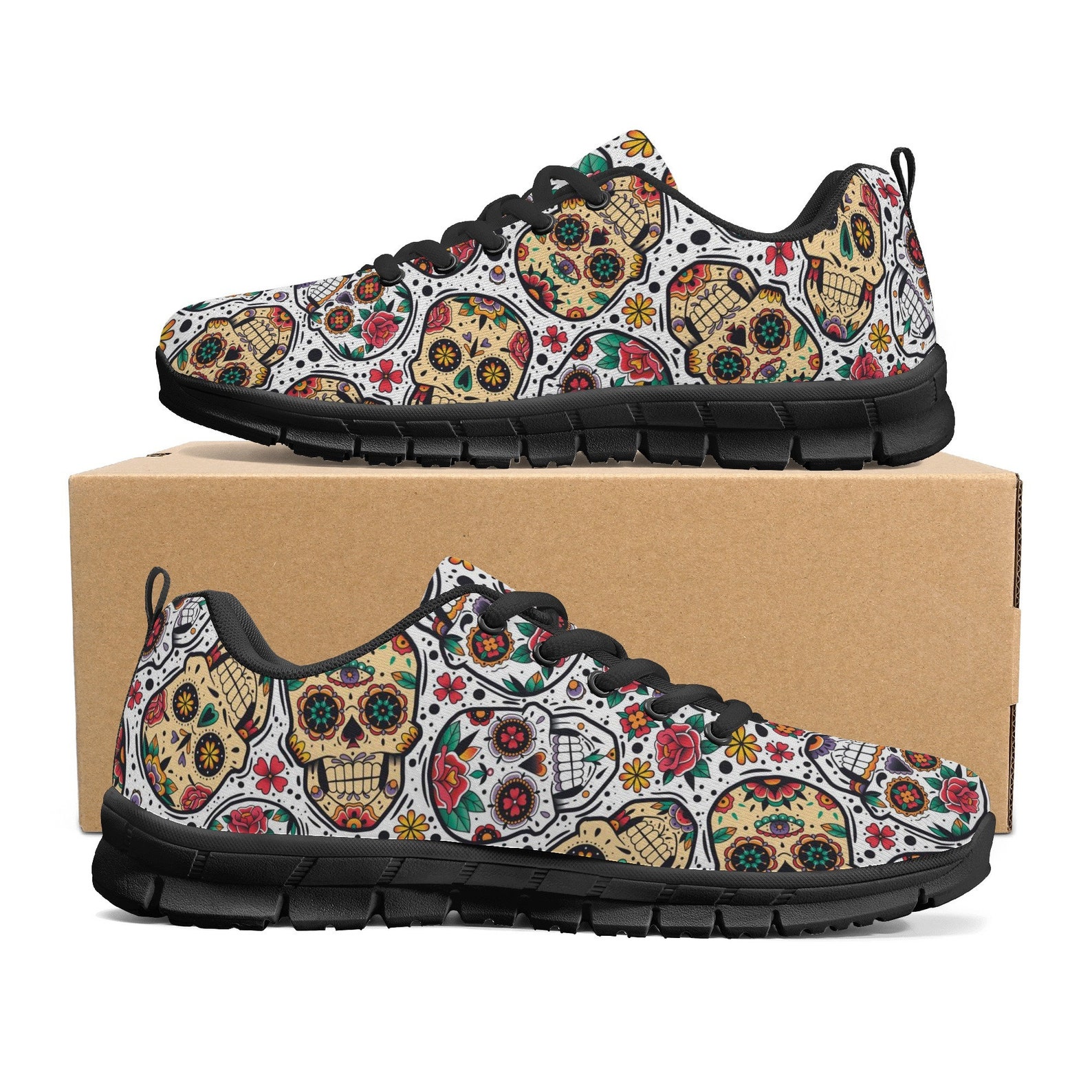 Mexico Shoes, Mexico Running Shoes, Day of the Dead Lightweigh Shoes ...