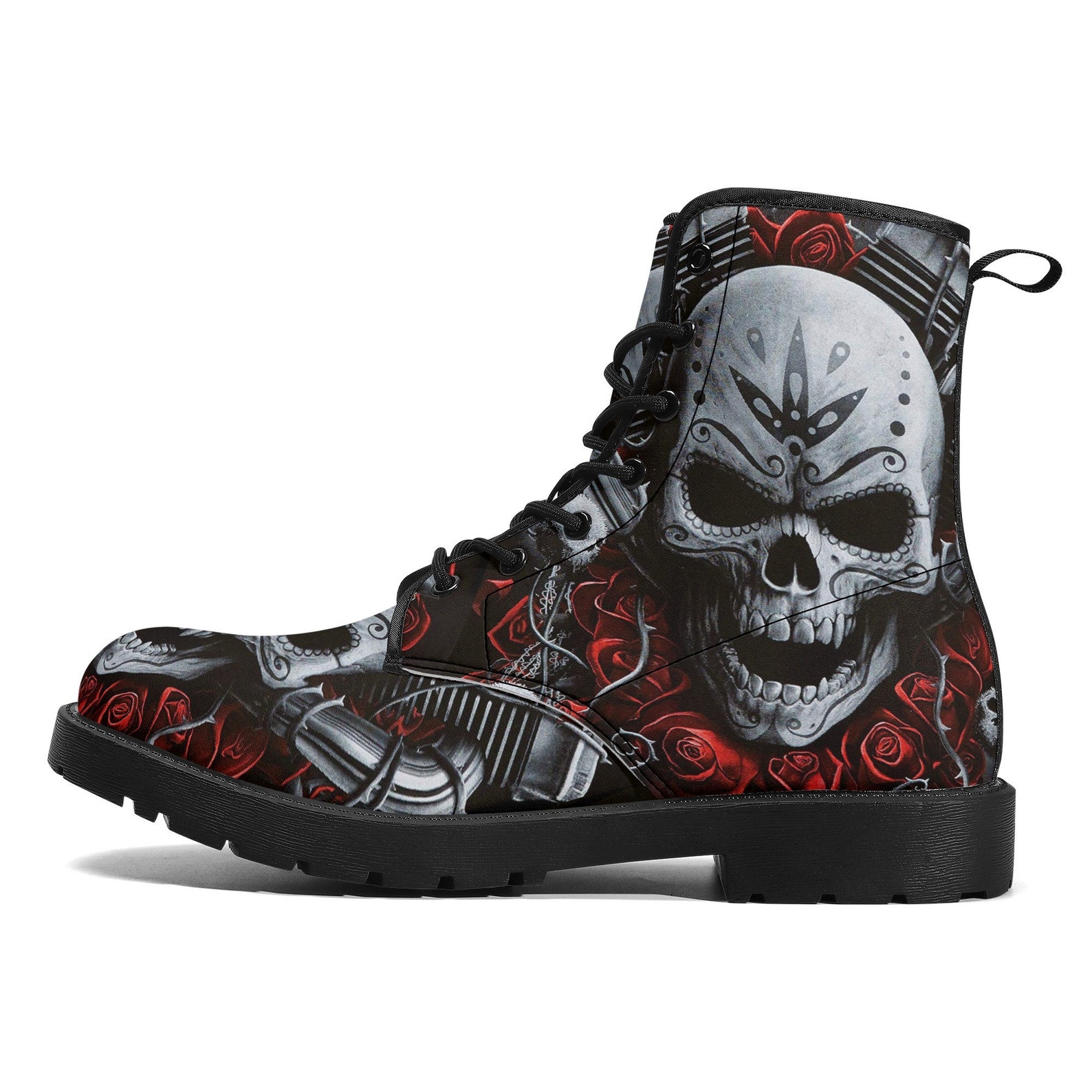 Motorcycle Biker Skull Grim Reaper Boots for Men Women, Gothic Boots ...