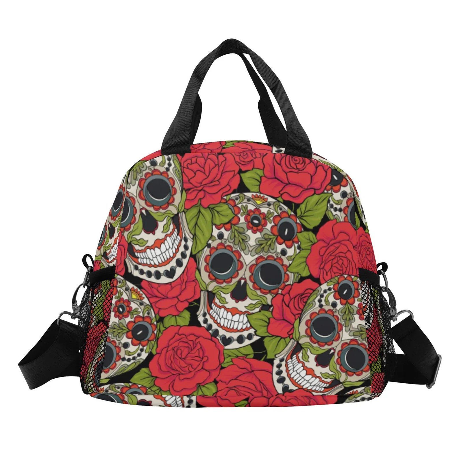 Sugar Skull Lunch Bag, Day of the Dead Lunch Bag, Sugar Skull Lunch Box ...