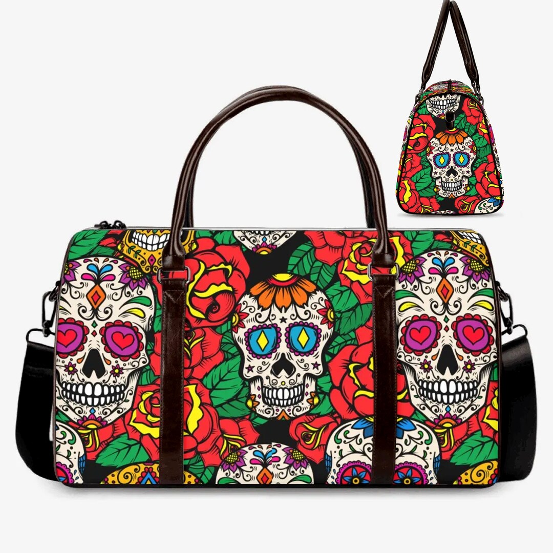 Cinco De Mayo Skull Hospital Bag, Candy Skull Overnight Bag, Dia De Los ...