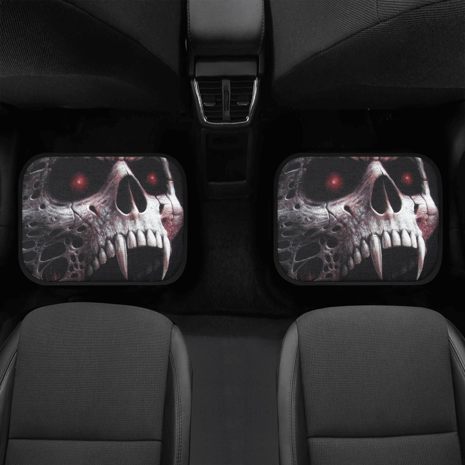 Gothic Skull Seat Cover for Car, Skull Rug for Car, Skeleton Skull Car ...