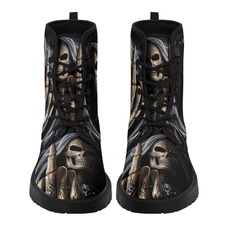 Grim Reaper Men Women Boots, Punisher Horror Gothic Skull Boots ...