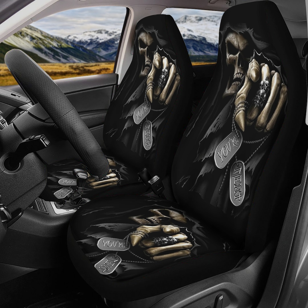 You're Next Grim Reaper Skull Car Seat Cover Car Mat Halloween Seat ...