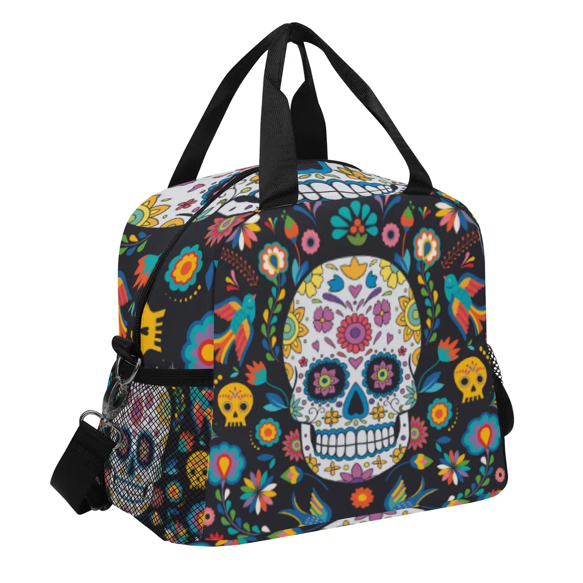 Sugar Skull Lunch Bag, Day of the Dead Lunch Bag, Sugar Skull Lunch Box ...