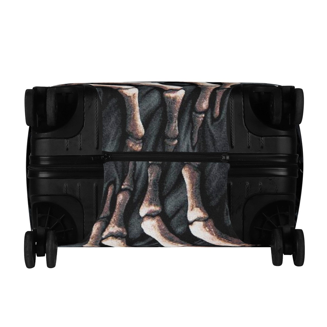 Grim Reaper Gothic Skull Luggage Covers, Skull in Fire Suitcase Cover ...