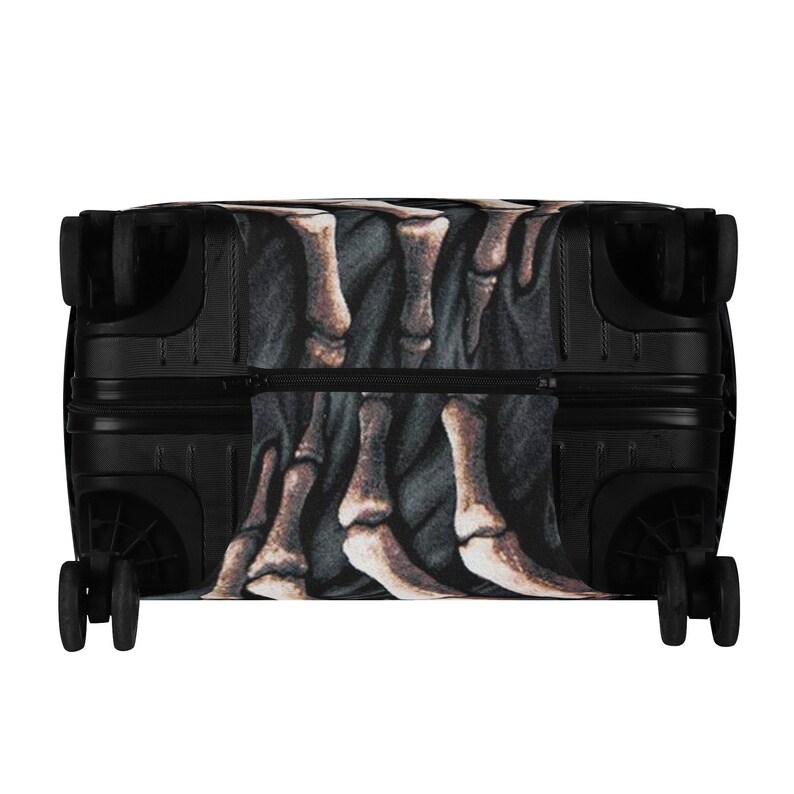 Grim Reaper Gothic Skull Luggage Covers, Skull in Fire Suitcase Cover ...