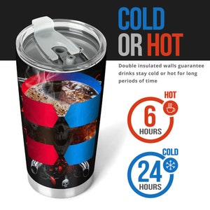 Biker Skull Tumblr, Flaming Skull Tumbler, Motorcycle Skull Freezer Mug ...