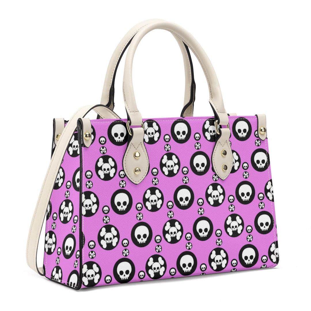 Punisher Skull Cosmetic Bag, Spooky Halloween Women's Purse, Gothic ...