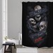 Evil Bath Rug, Halloween Rug for Bathroom Flaming Skull Bathroom Toilet ...