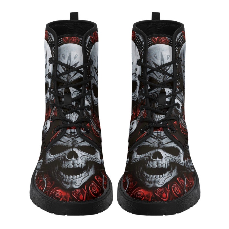 Motorcycle Biker Skull Grim Reaper Boots for Men Women, Gothic Boots ...