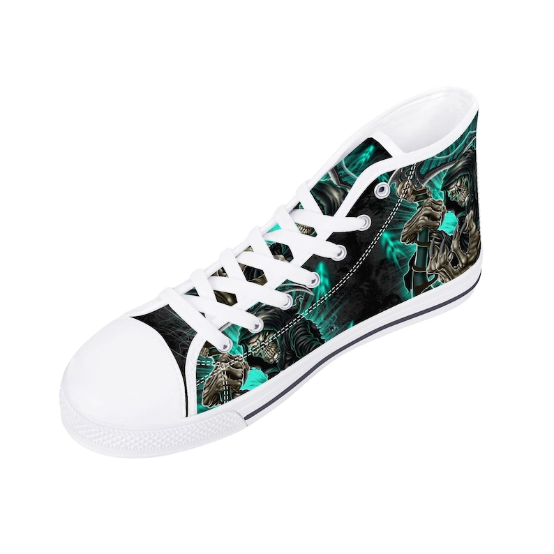 Grim Reaper Goth Men Sneakers, Punisher Skull High-top Shoes, Skull in ...