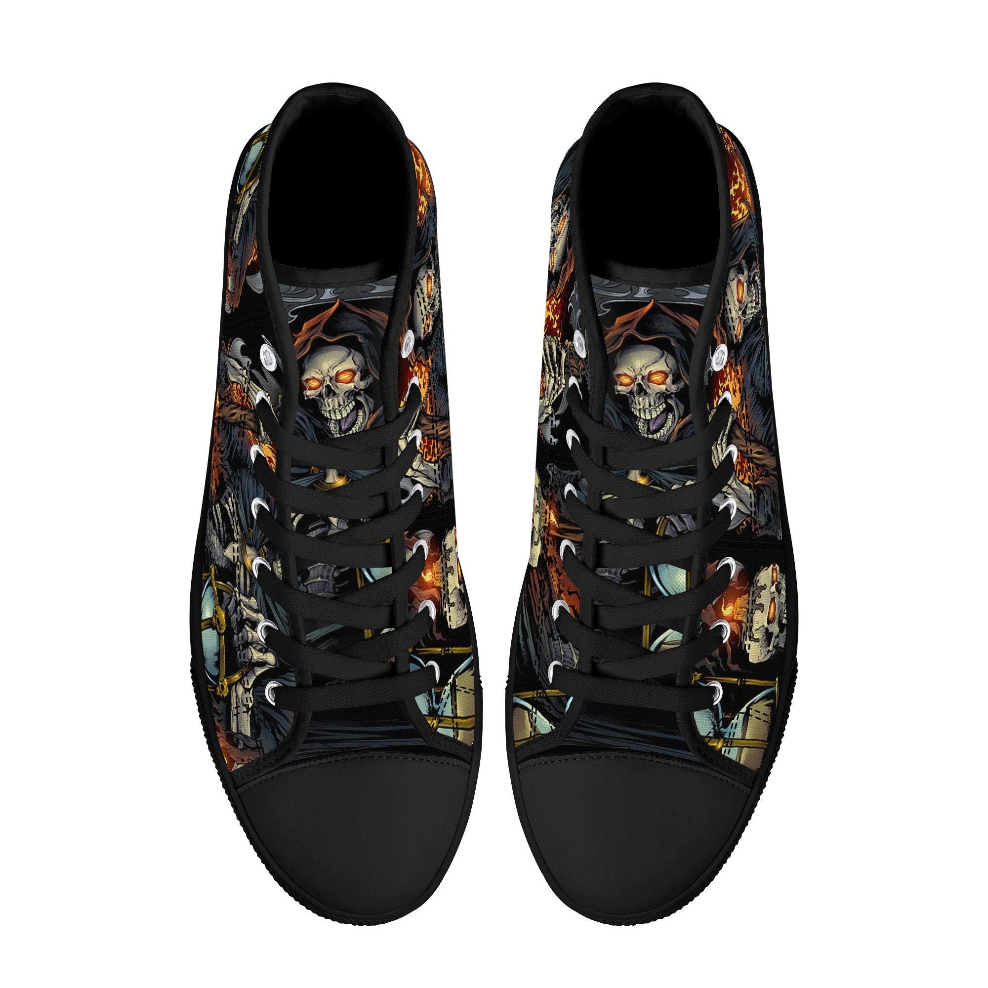 Horror Men Sneakers, Halloween Shoes for Him, Skull Causual Shoes ...