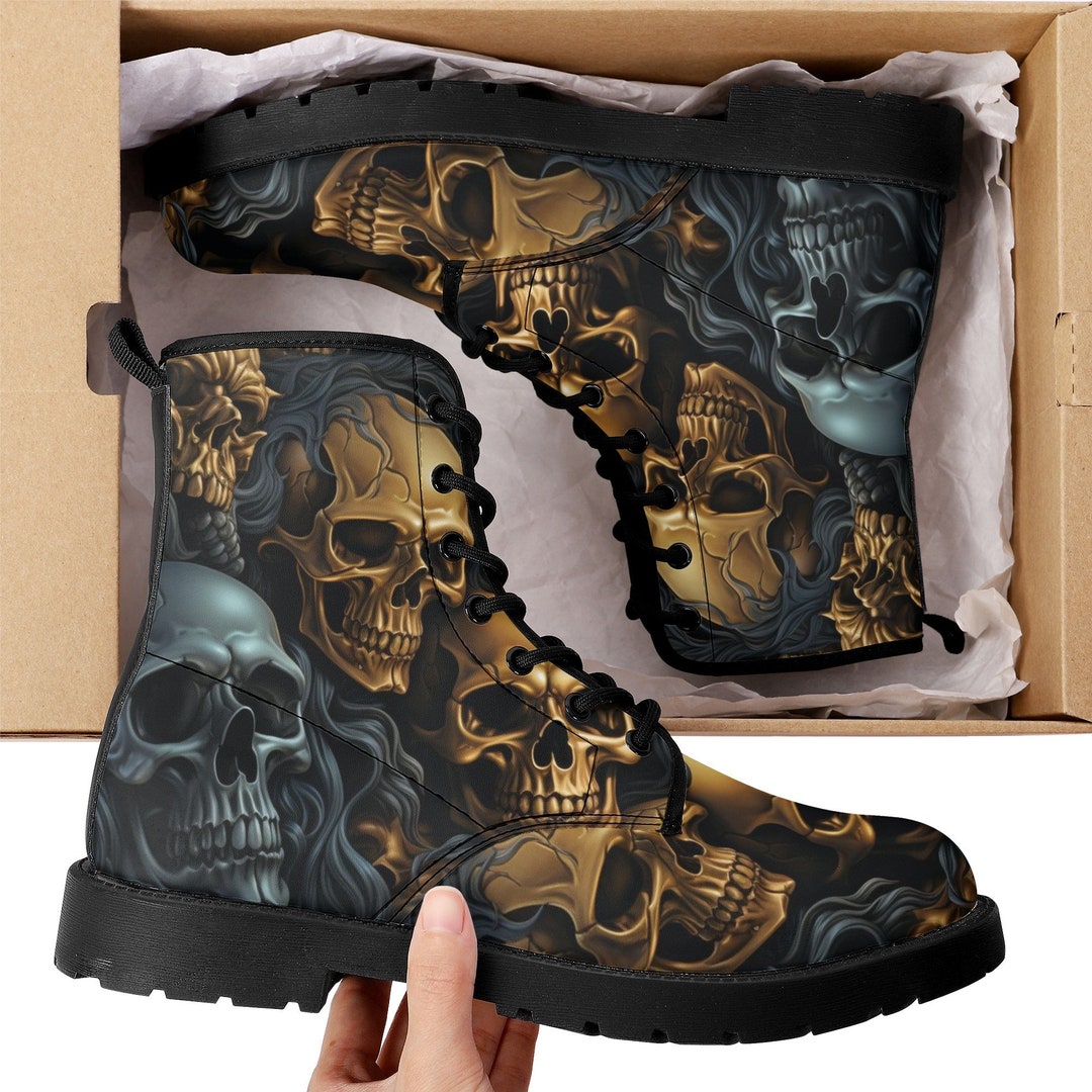 Evil Waterproof Shoes, Horror Unisex Shoes, Evil Face Waterproof Lace ...