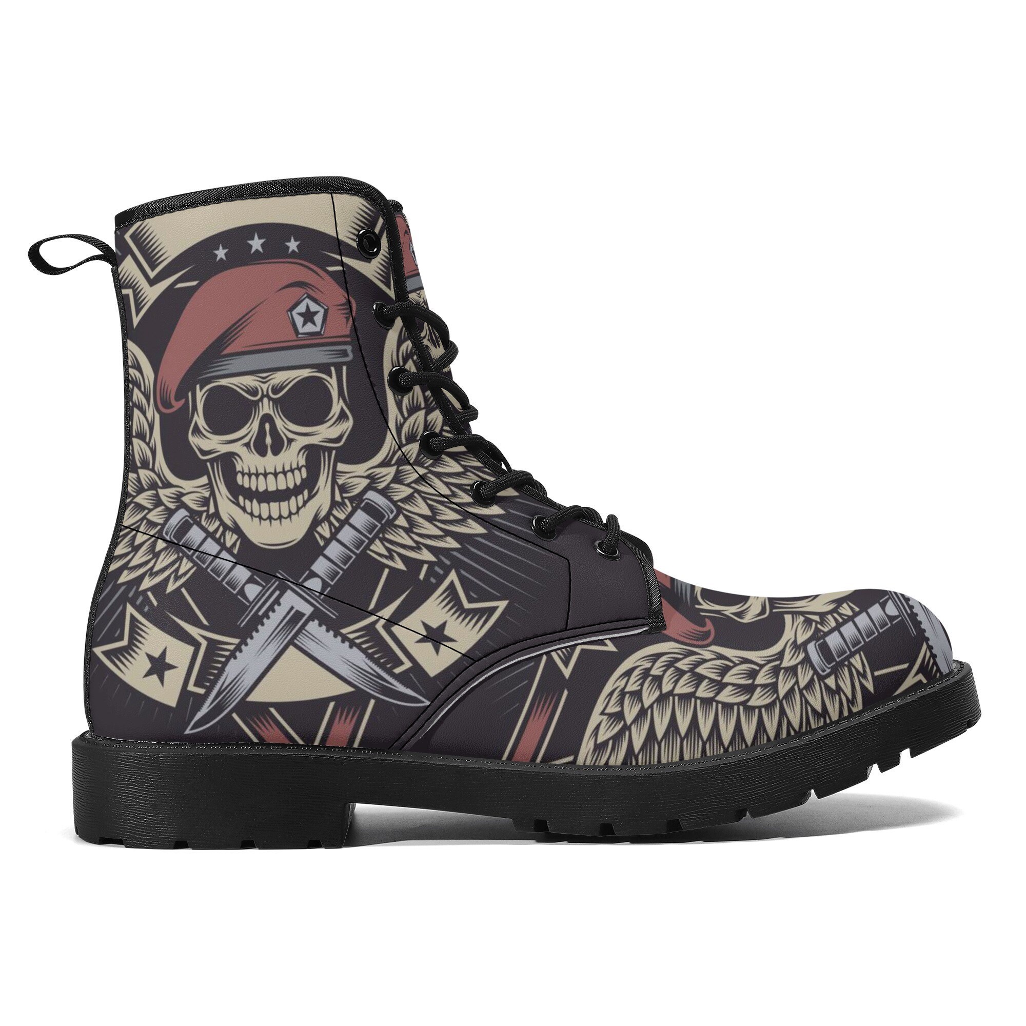 Reaper Skull Boots for Men Women, Gothic Skull Men Women Shoes, Skull ...