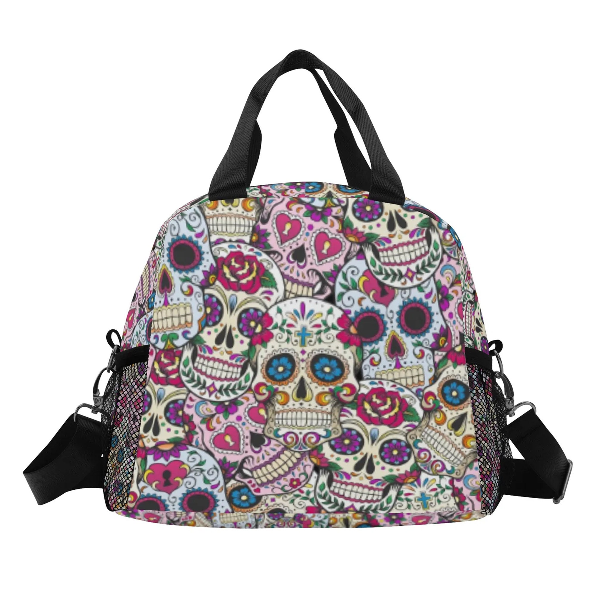 Sugar Skull Lunch Bag, Day of the Dead Lunch Bag, Sugar Skull Lunch Box ...