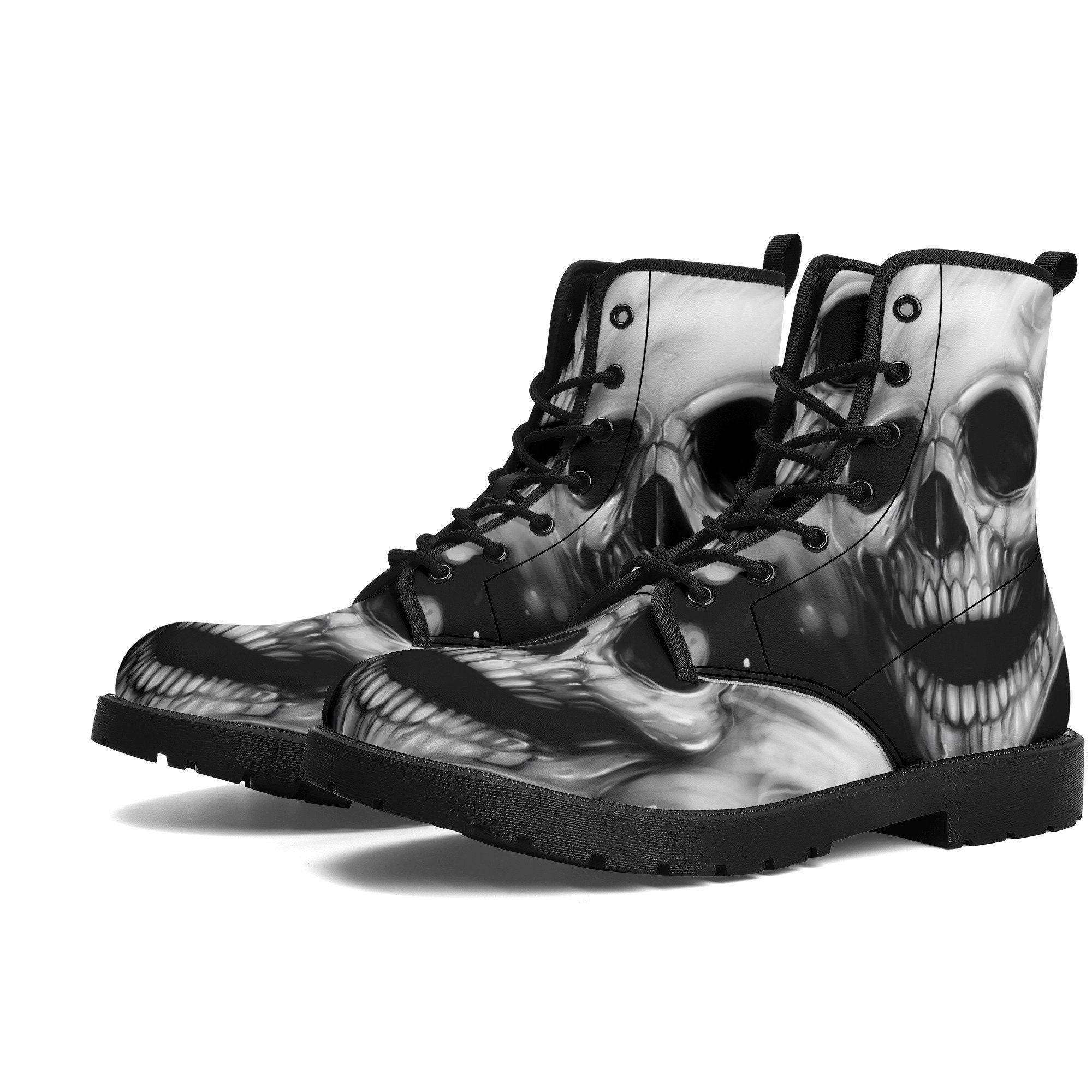 Gothic Skull Grim Reaper Boots for Men Women, Goth Skull Gothic Women ...