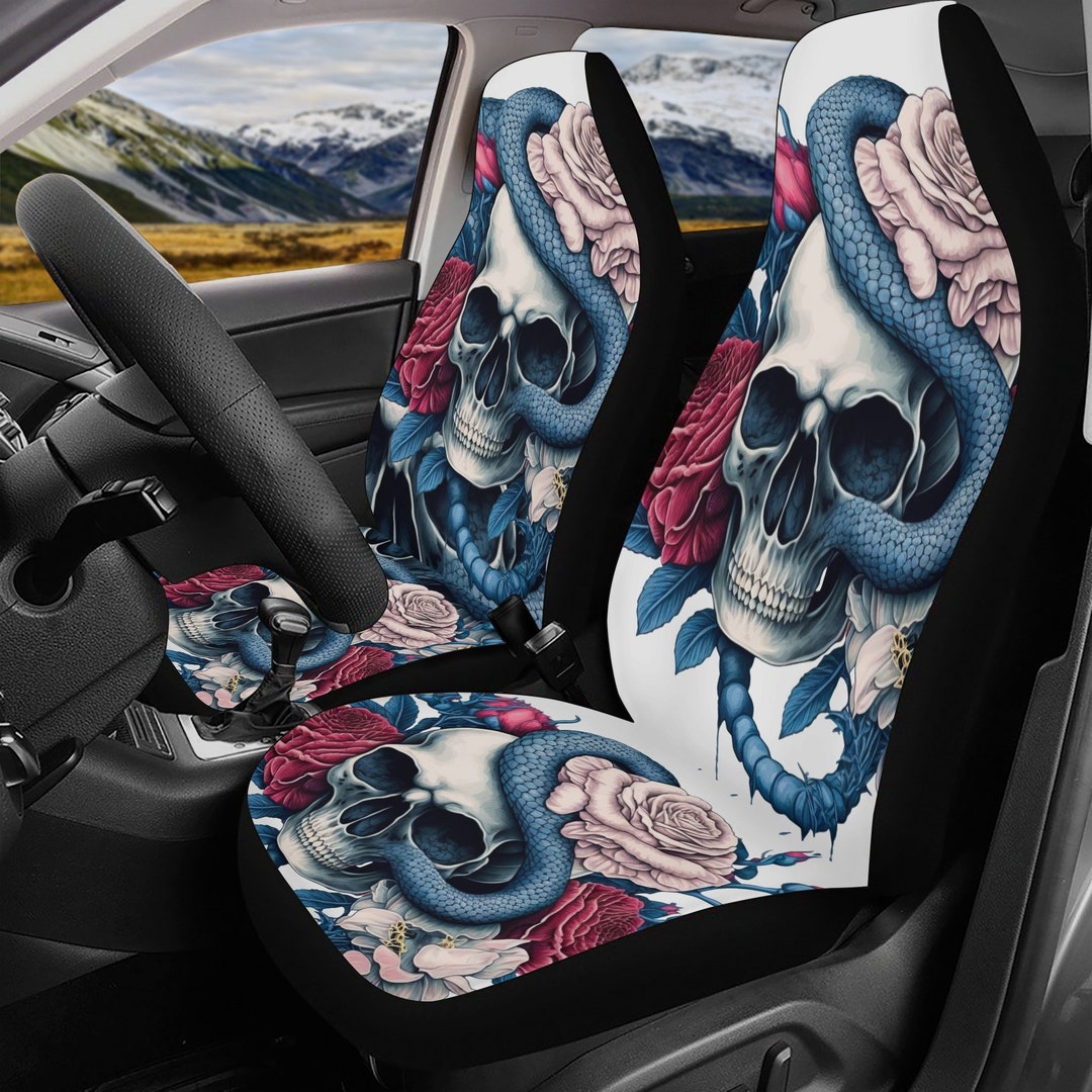 Punisher Skull Armrest Covers, Motorcycle Skull Cover Cushion ...