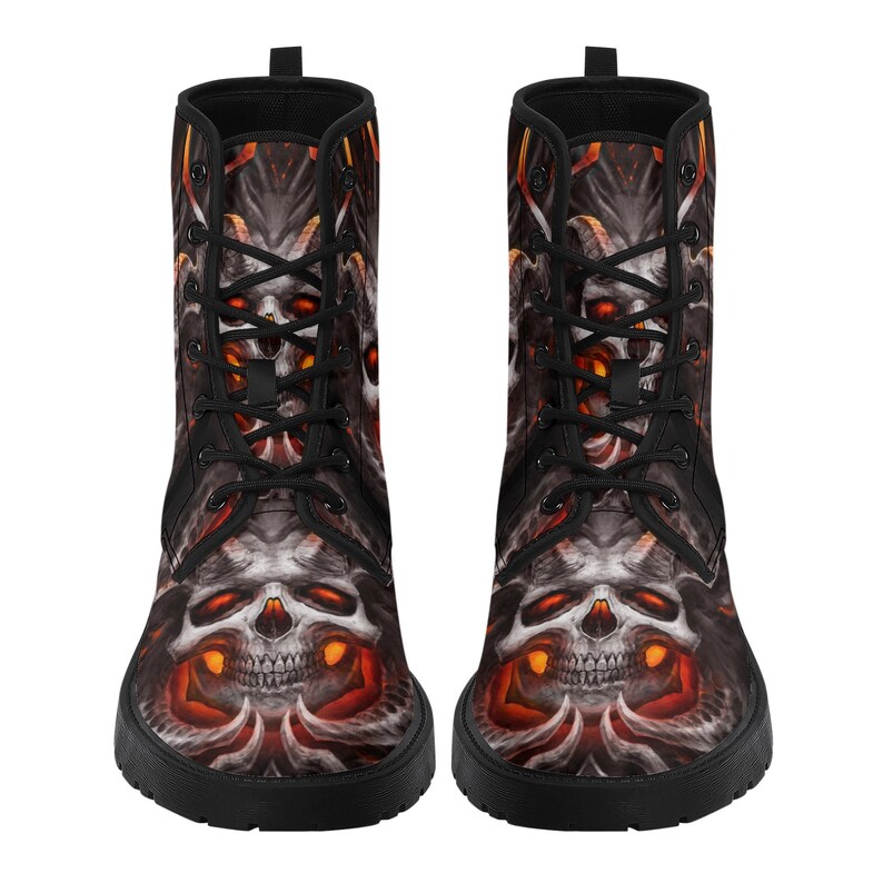 Gothic Skull Grim Reaper Boots for Men Women, Halloween Skull Gothic ...