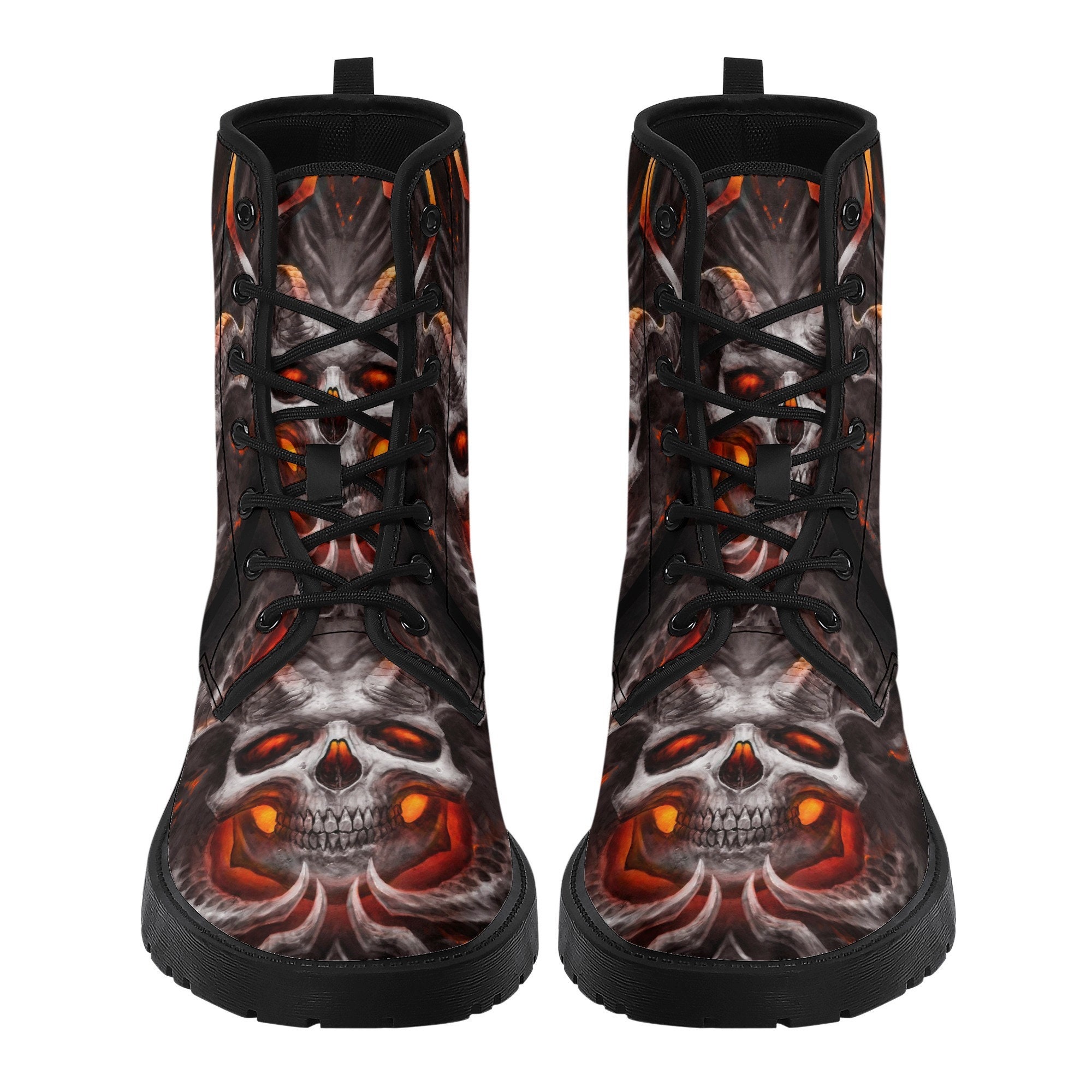 Gothic Skull Grim Reaper Boots for Men Women, Halloween Skull Gothic ...