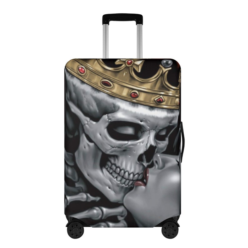 Grim Reaper Gothic Skull Luggage Covers, Skull King Queen Suitcase ...