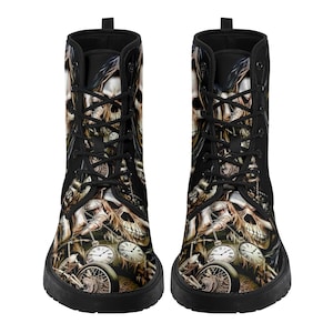 Grim Reaper Men Women Boots, Punisher Horror Biker Skull Boots ...