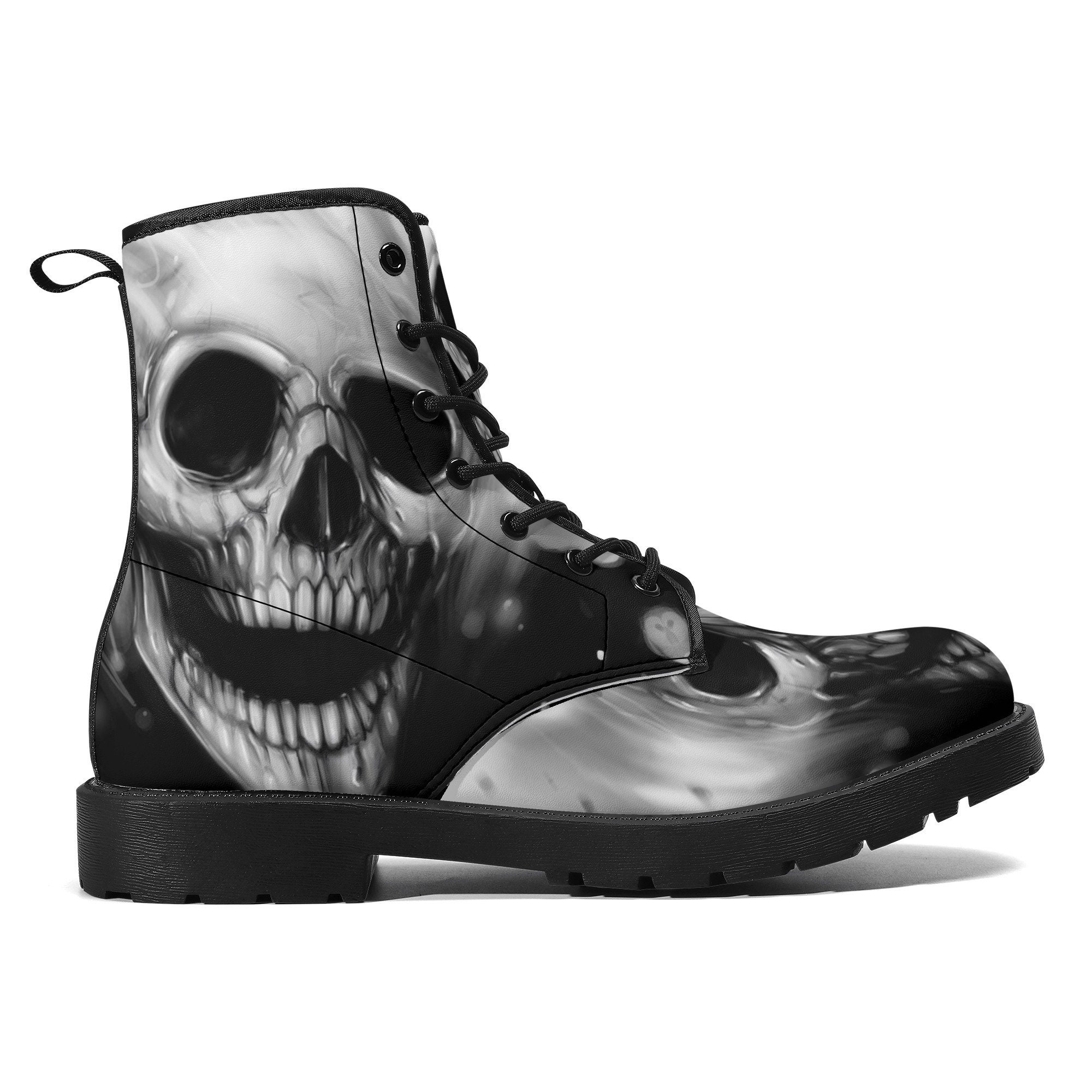 Gothic Skull Grim Reaper Boots for Men Women, Goth Skull Gothic Women ...