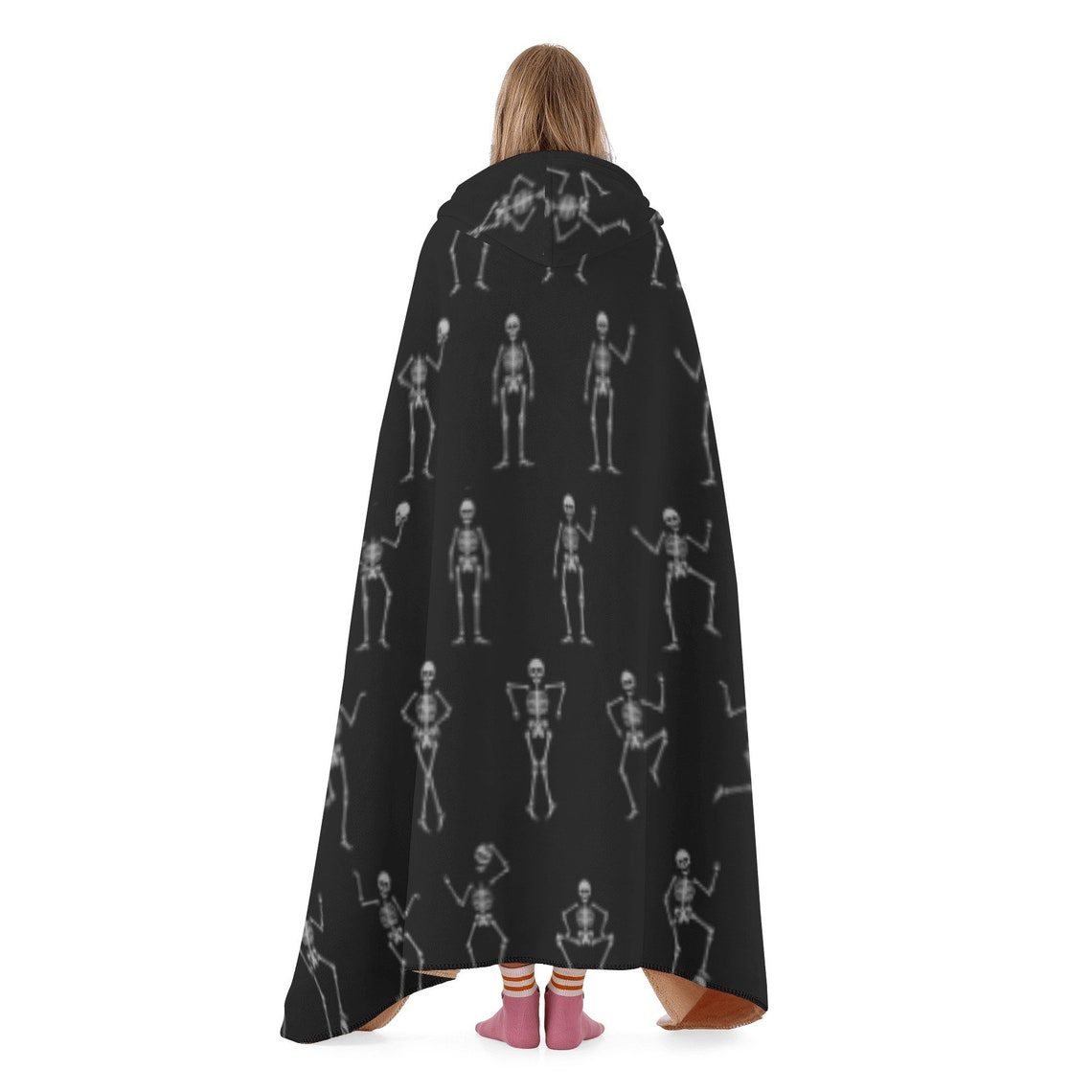 Skeleton Sherpa Blanket, Gothic Skull Throw Hooded, Floral Skull Throw ...