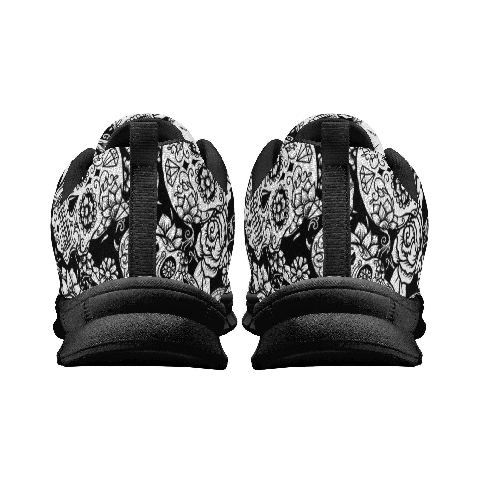 Sugar Skull Sneakers Shoes, Candy Skull Running Shoes, Day of the Dead ...