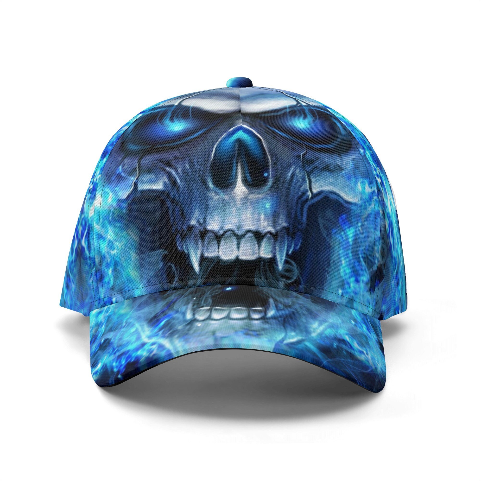 Death Skull Baseball Cap Floral Skull Adjustable Hat Biker - Etsy