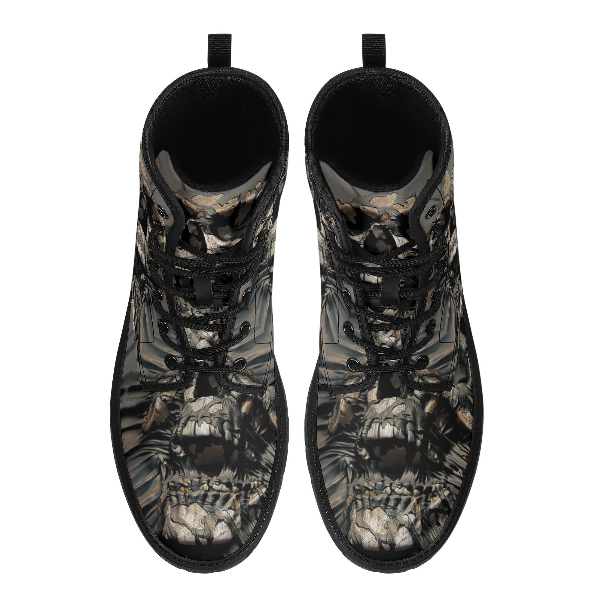 Gothic Skull Boots for Men Women, Death Punisher Skull Gothic Women ...