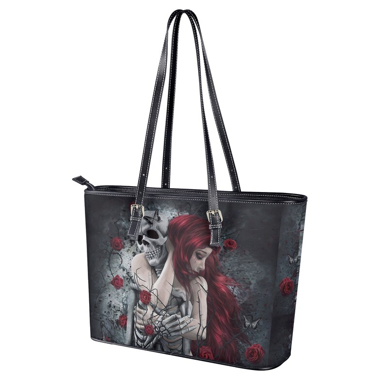 Gothic Skull Bag With Shoulder Strap, Punisher Skull Long Wallet ...