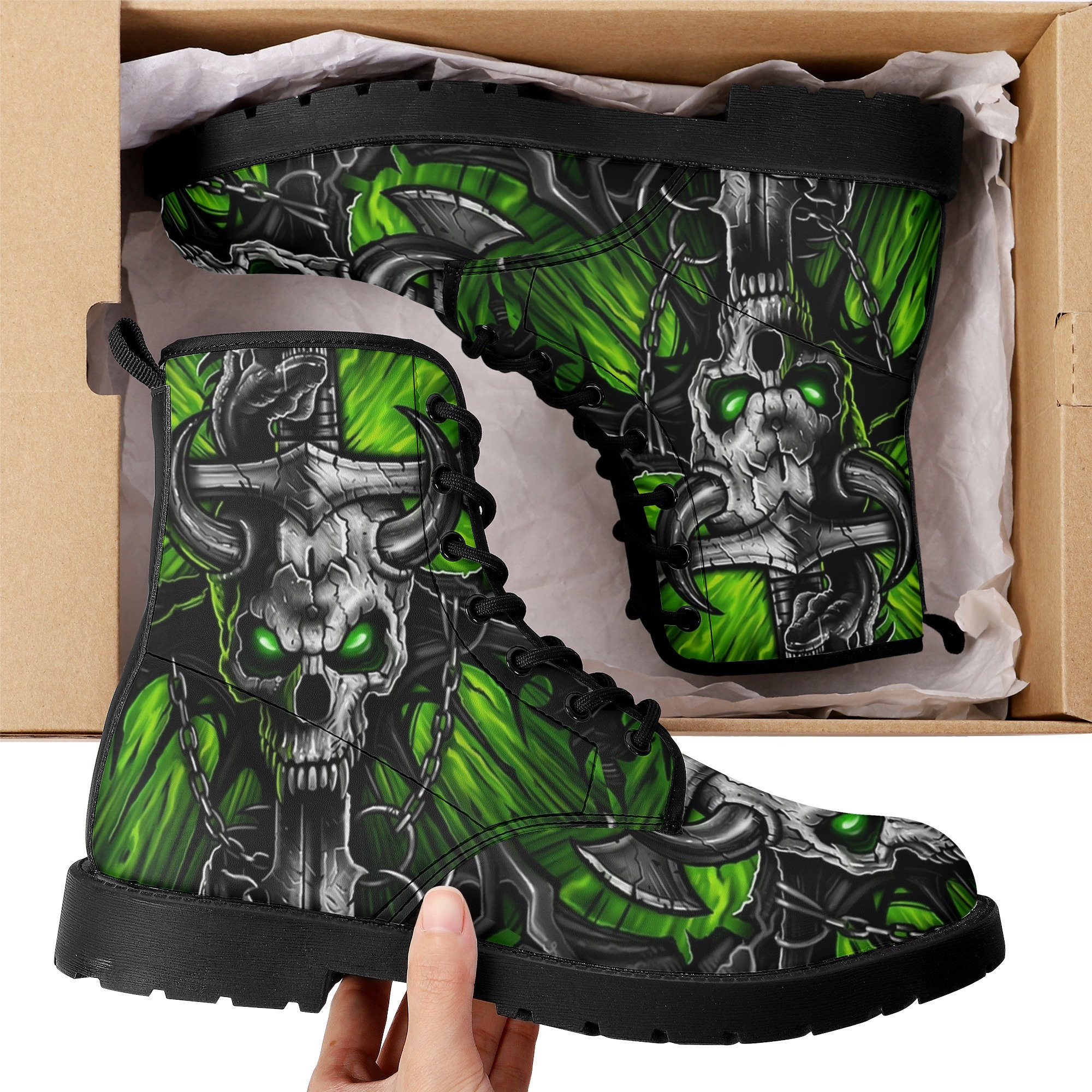 Gothic Skull Grim Reaper Boots for Men Women Halloween Skull - Etsy