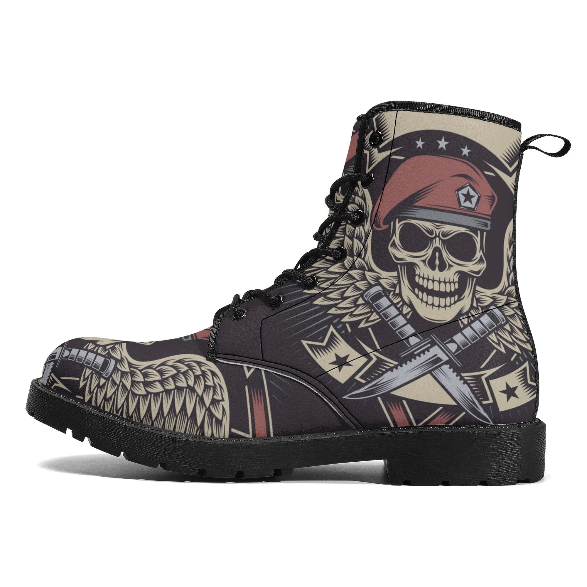 Reaper Skull Boots for Men Women, Gothic Skull Men Women Shoes, Skull ...