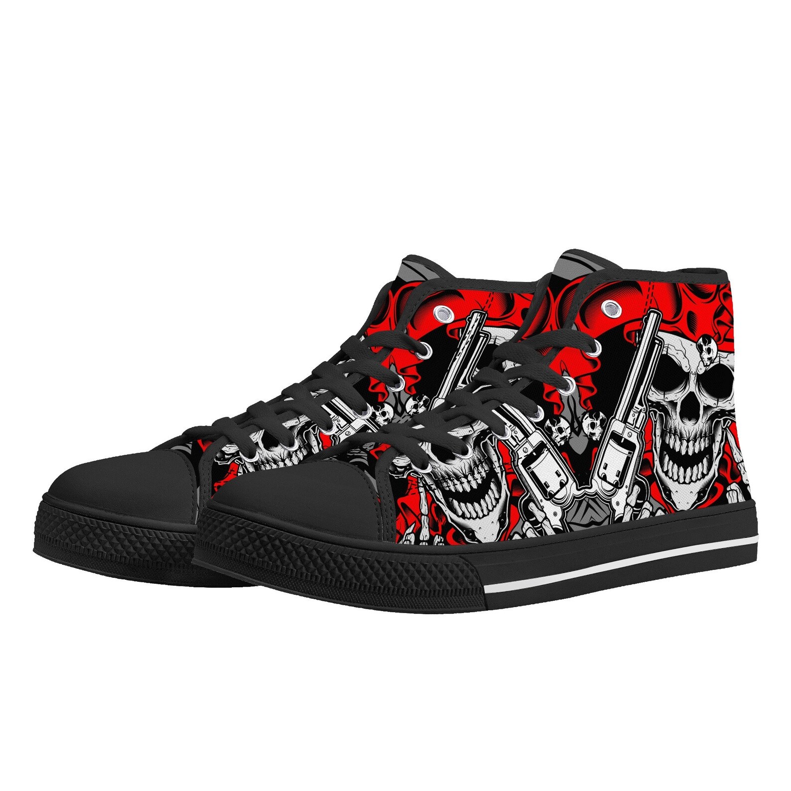 Grim Reaper Men Shoes, Horror Women Sneakers, Evil Canvas Sneakers ...