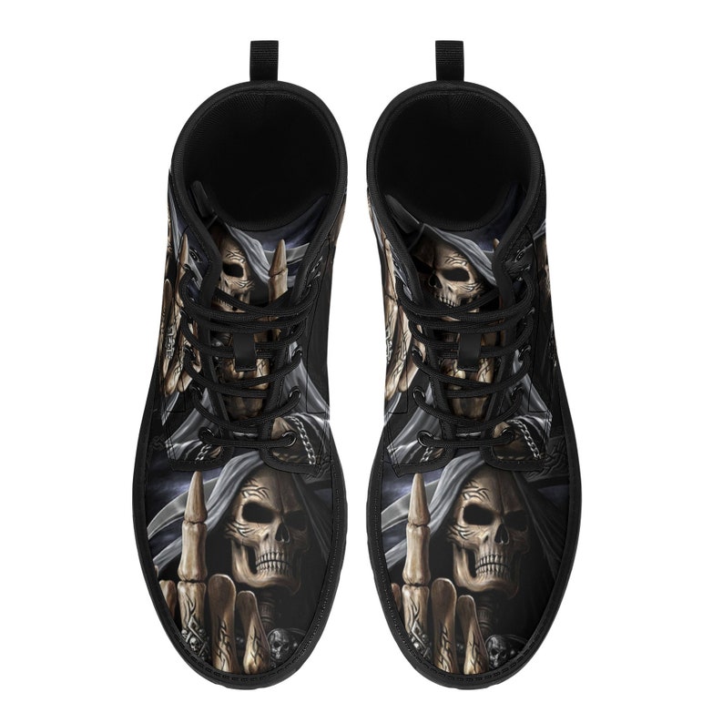 Grim Reaper Men Women Boots, Punisher Horror Gothic Skull Boots ...