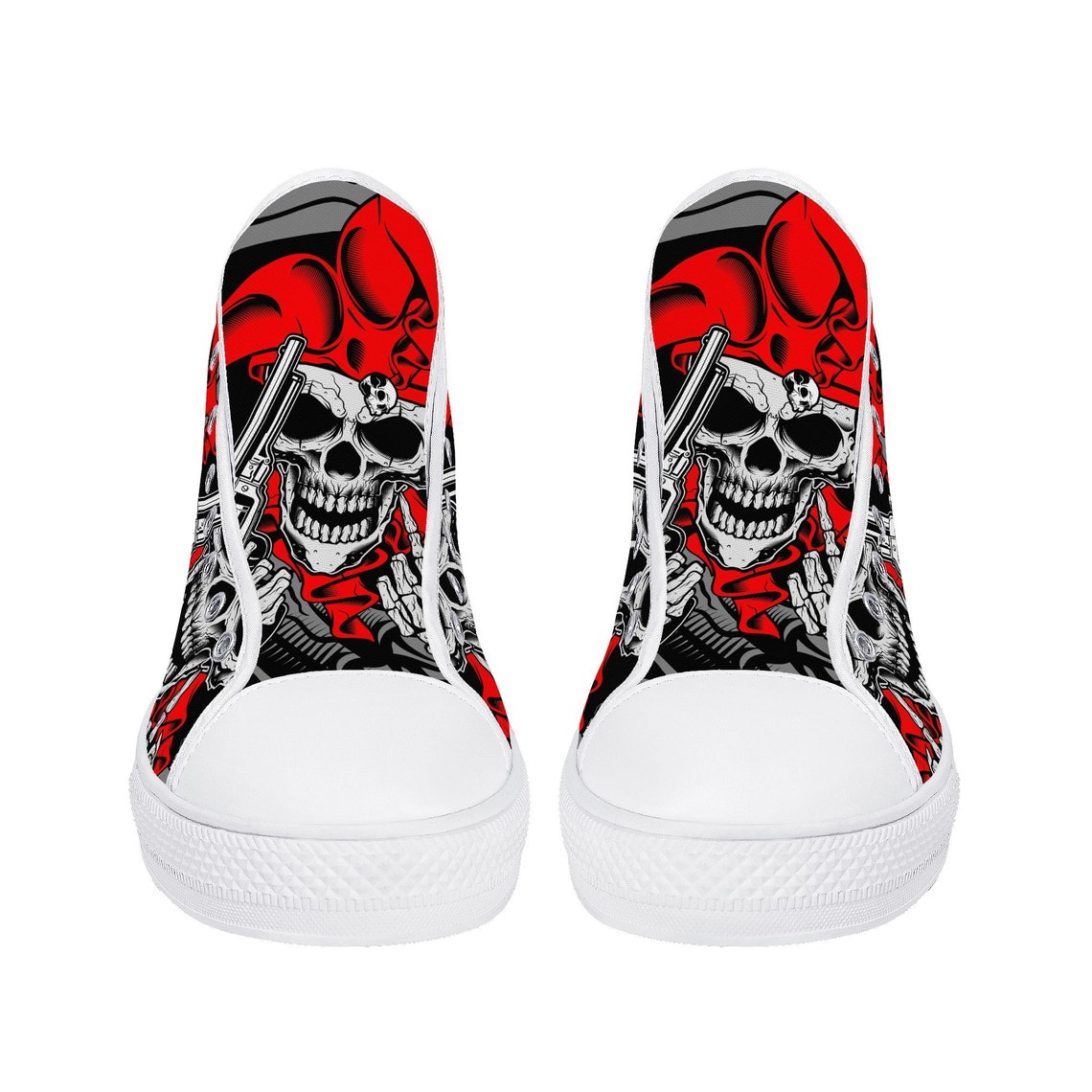 Grim Reaper Men Shoes, Horror Women Sneakers, Evil Canvas Sneakers ...