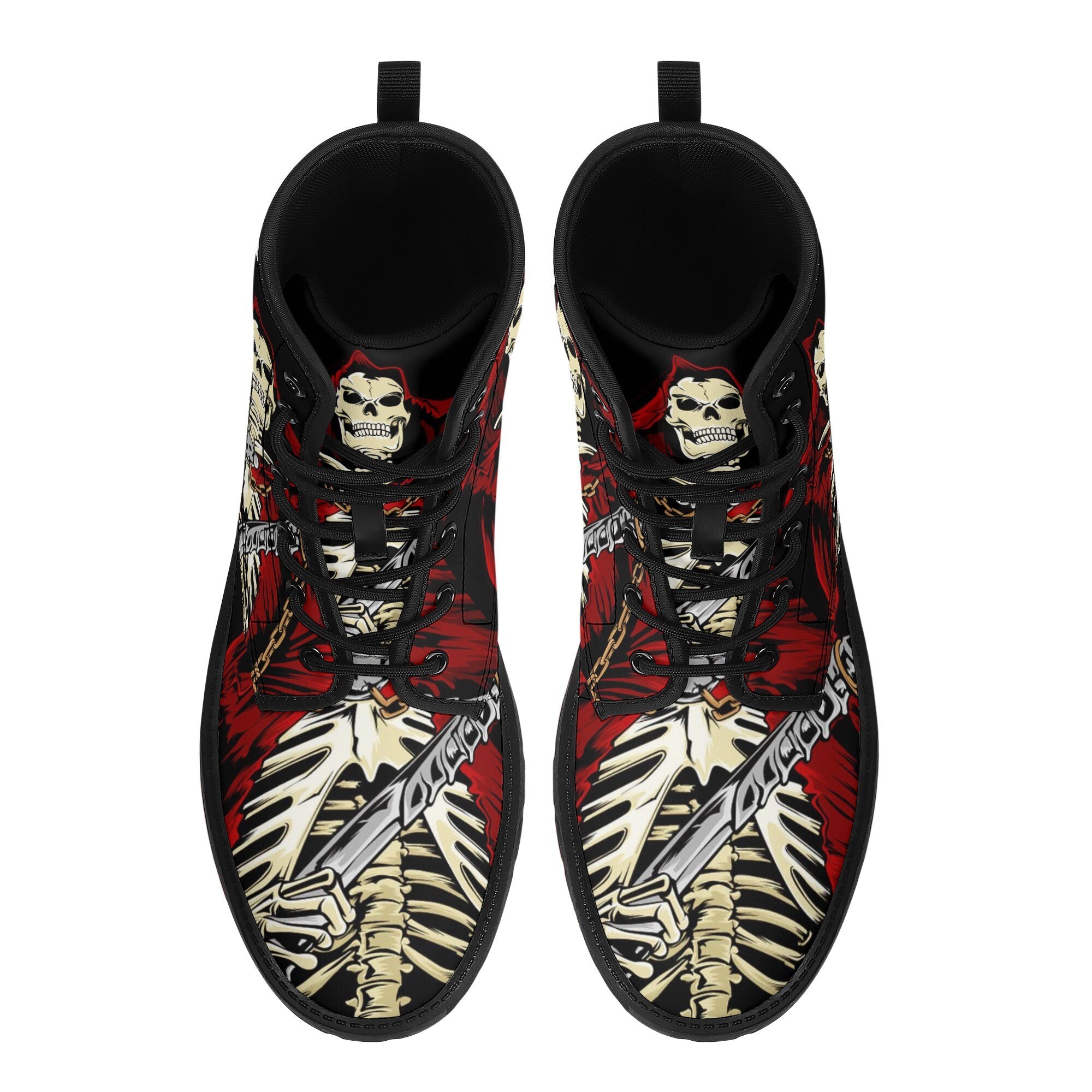 Reaper Skull Leather Boots Gothic Skull Boots for Men Women - Etsy
