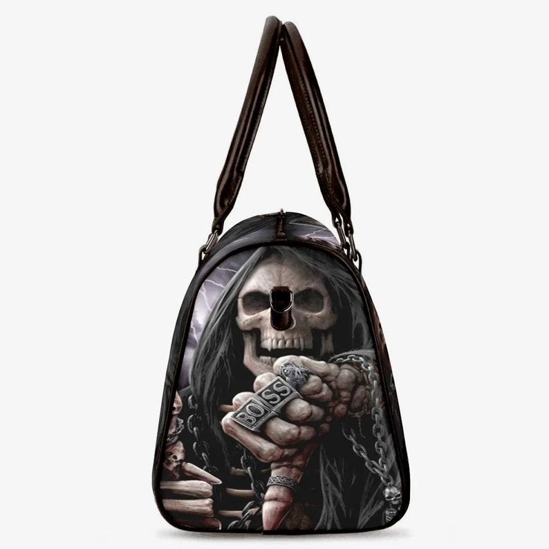 Punisher Skull Monogrammed Bag Death Skull Travel Bag Reaper - Etsy