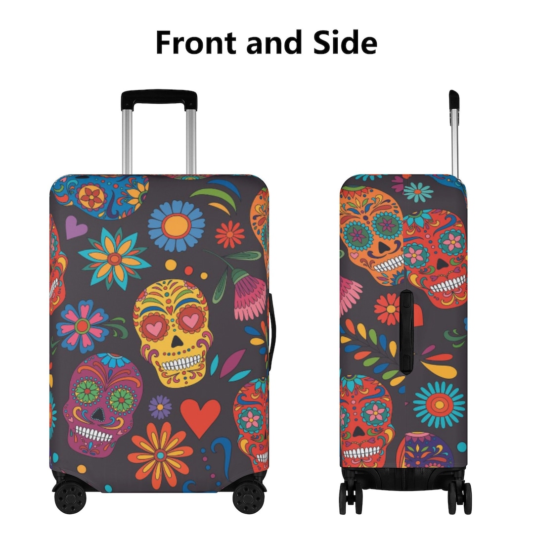 Sugar Skull Luggage Cover, Cinco De Mayo Skull Luggage Cover Set ...