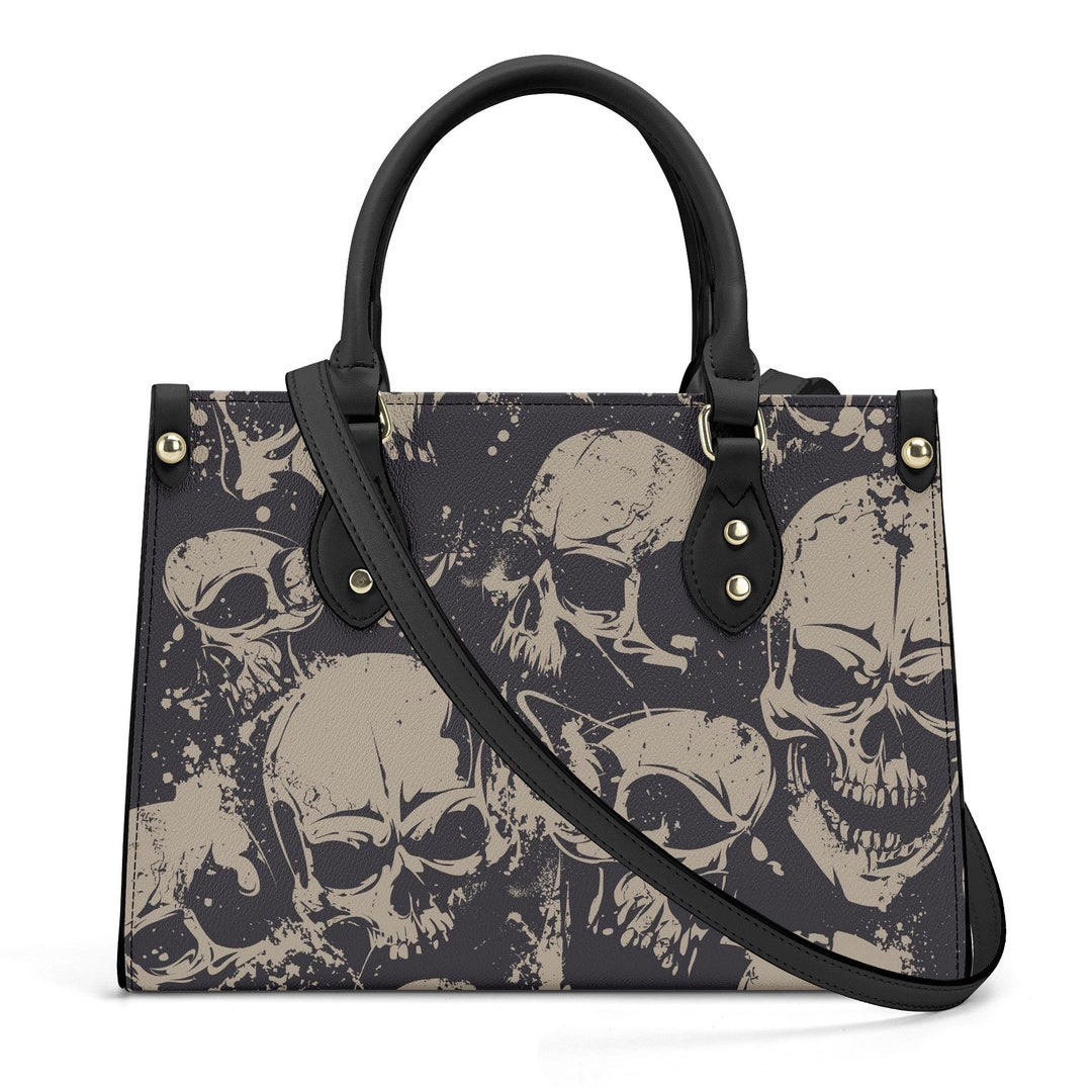 Spooky Death Body Bag, Skull With Scythes Body Bag, Evil Face Crossbody ...