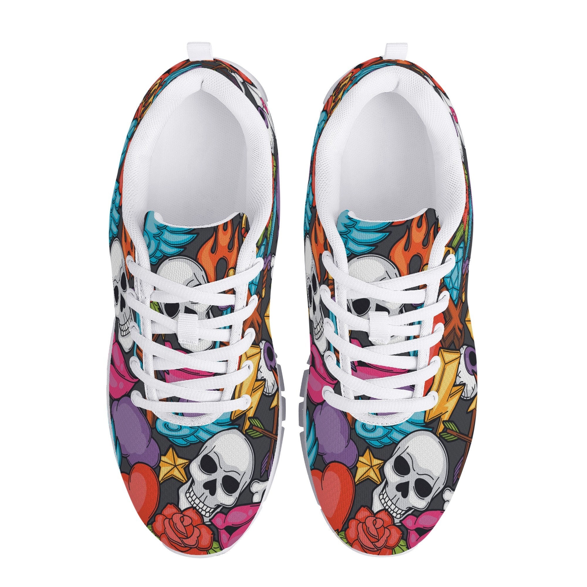 Gothic skull running sneakers, gothic skull running shoes sold by ...