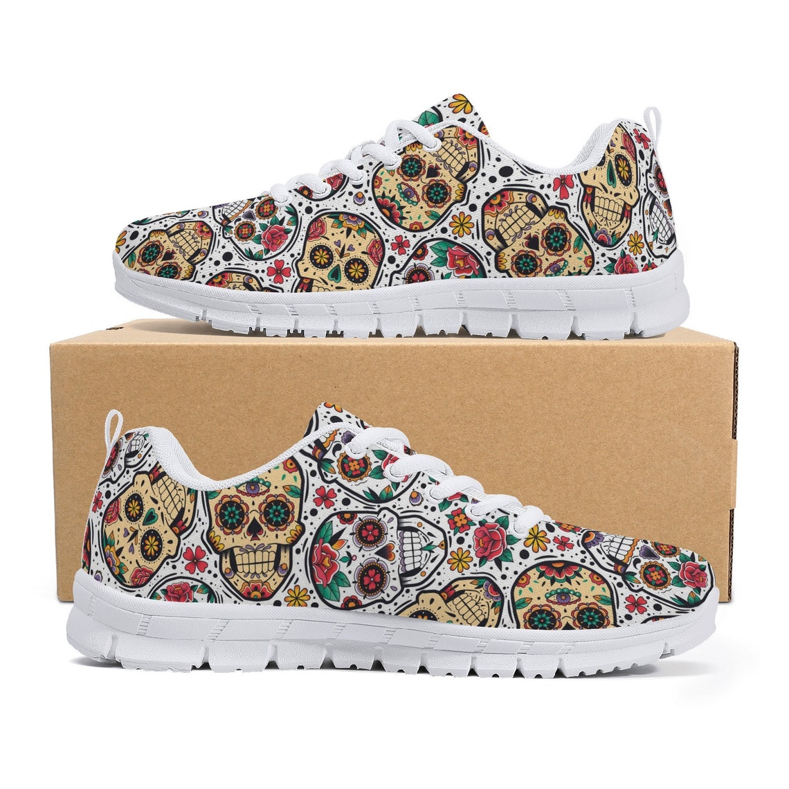 Mexico Shoes, Mexico Running Shoes, Day of the Dead Lightweigh Shoes ...