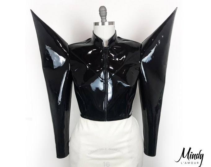 Drag Queen Black Vinyl Jacket | THE X-TRA - Etsy