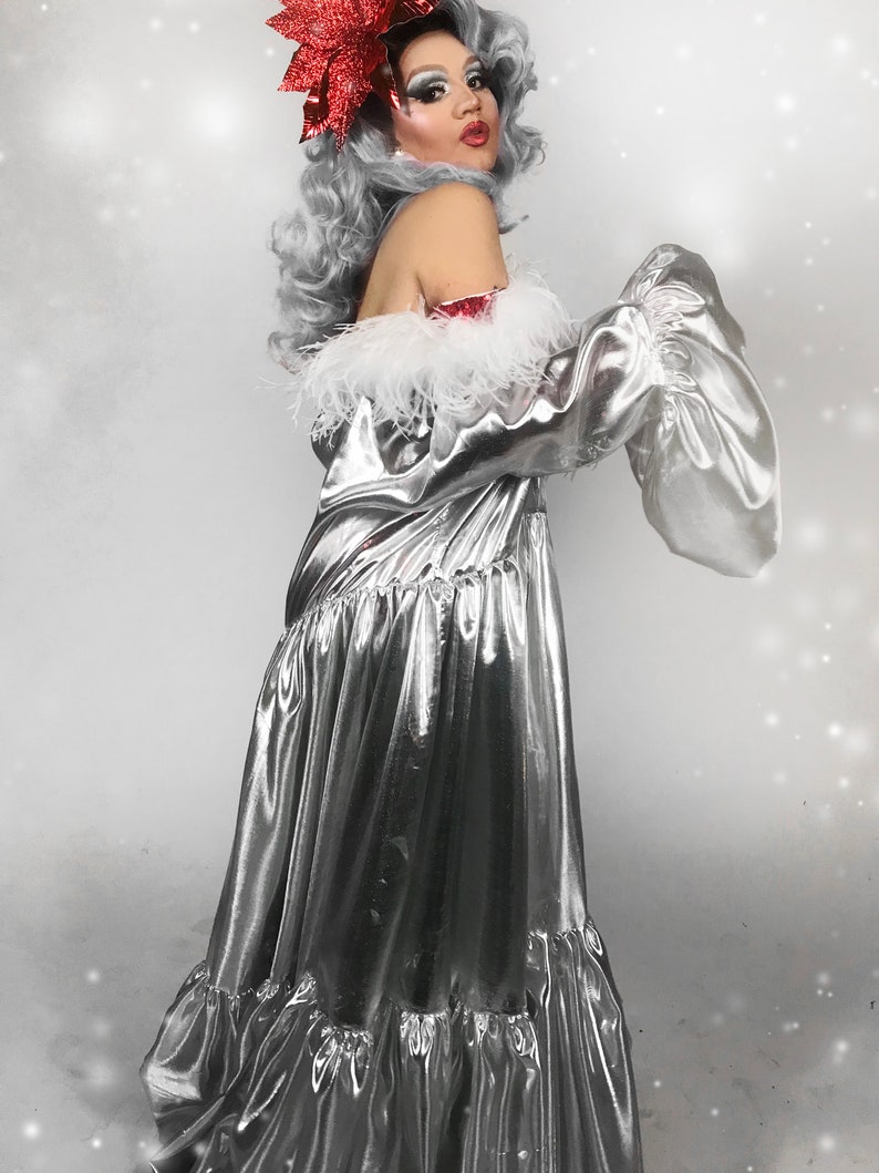 ICE QUEEN | Silver Lamé Drag Queen Coat - Etsy