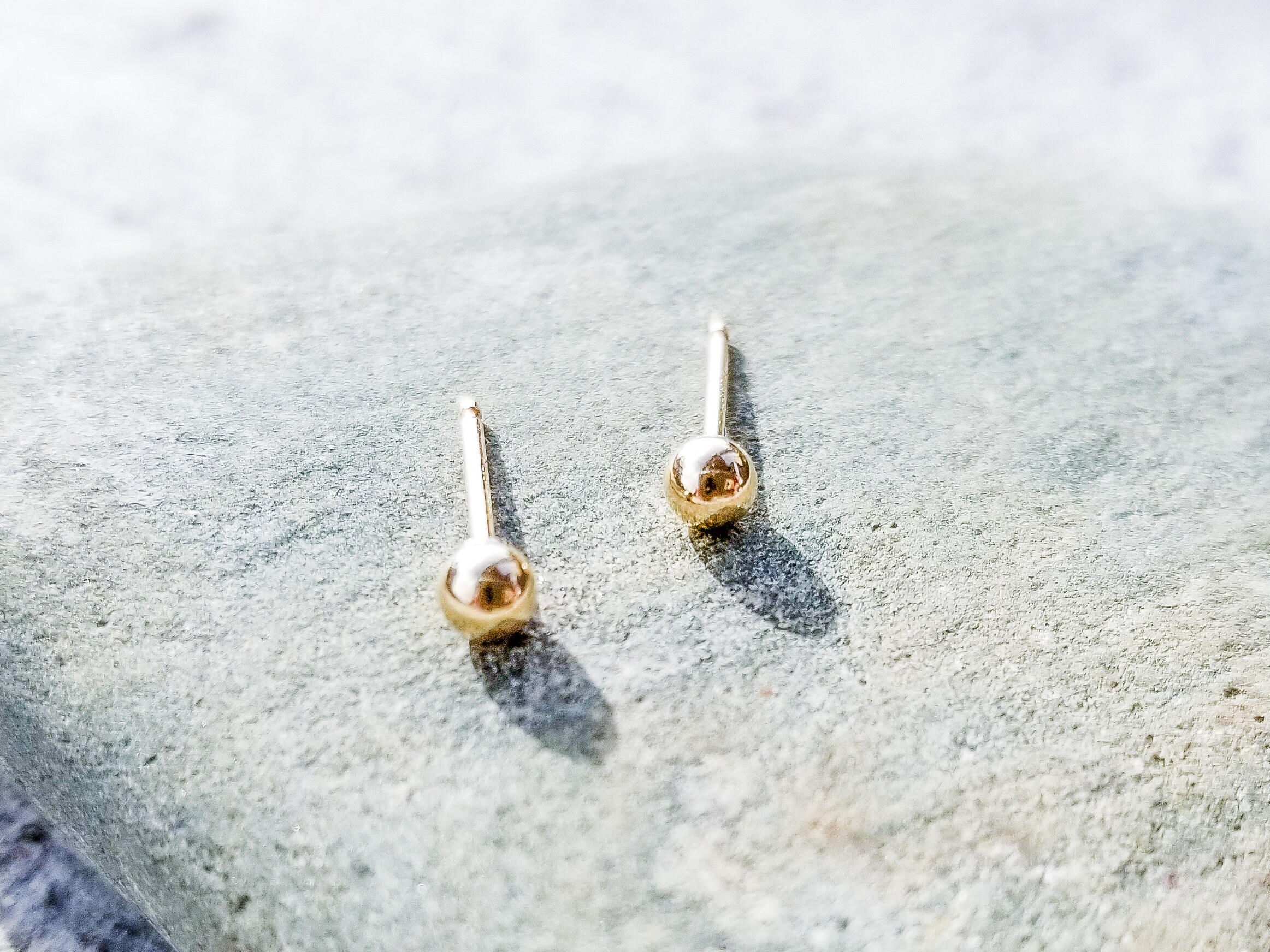 Simple Gold Studs 14k Gold Filled Studs Ball Posts - Etsy