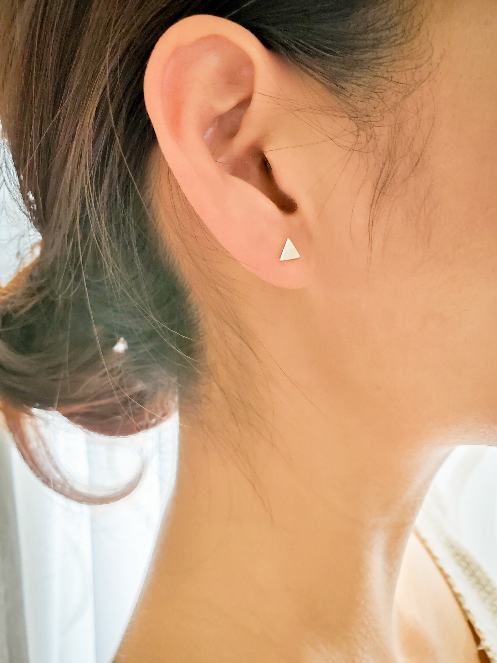 Triangle Gold Studs 14k Gold Filled Studs Triangle Studs | Etsy